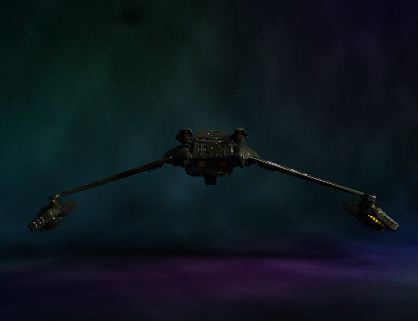 Klingon D5 Class Starship - Unreal Engine 3D Model by den
