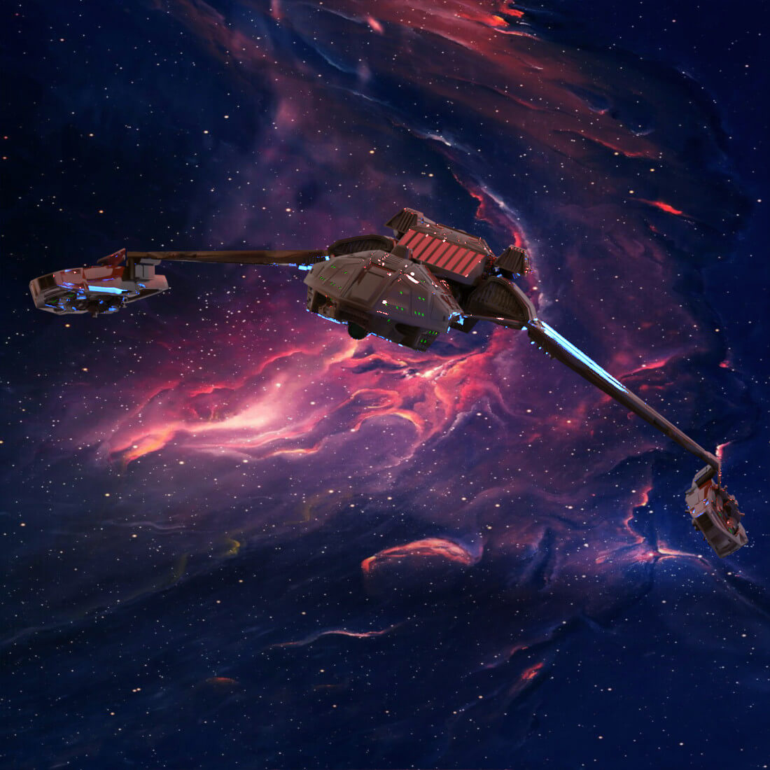 Klingon D5 Class Starship - Unreal Engine 3D Model by den