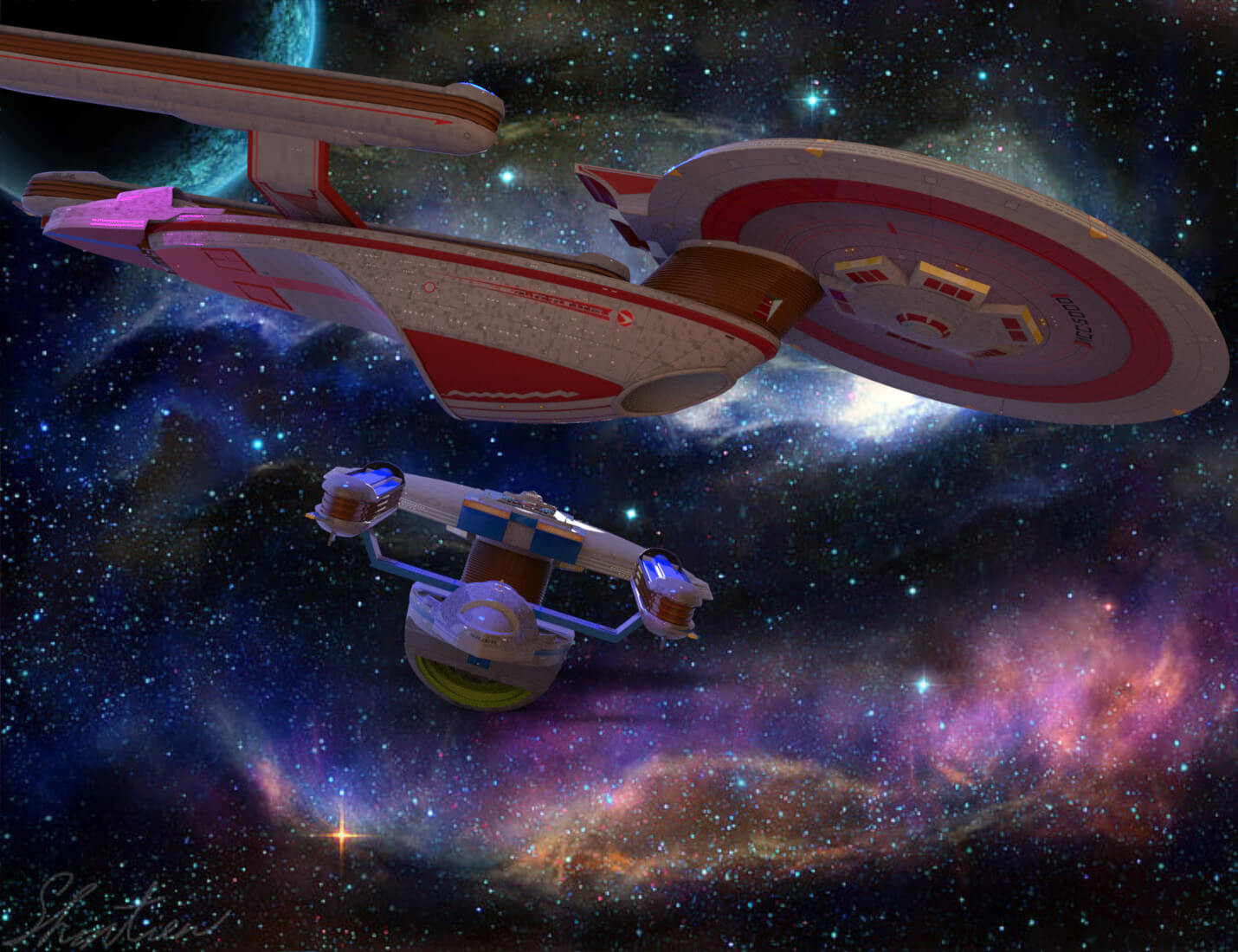 USS Excelsior 5000 for Universal & Object - 3D Model by den