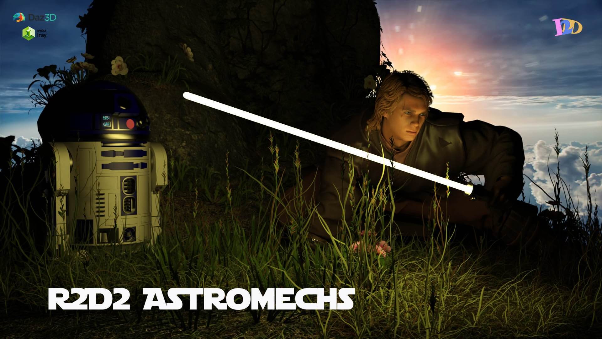 Star Wars Series: R Units Astromechs Bundle - Daz Content by den