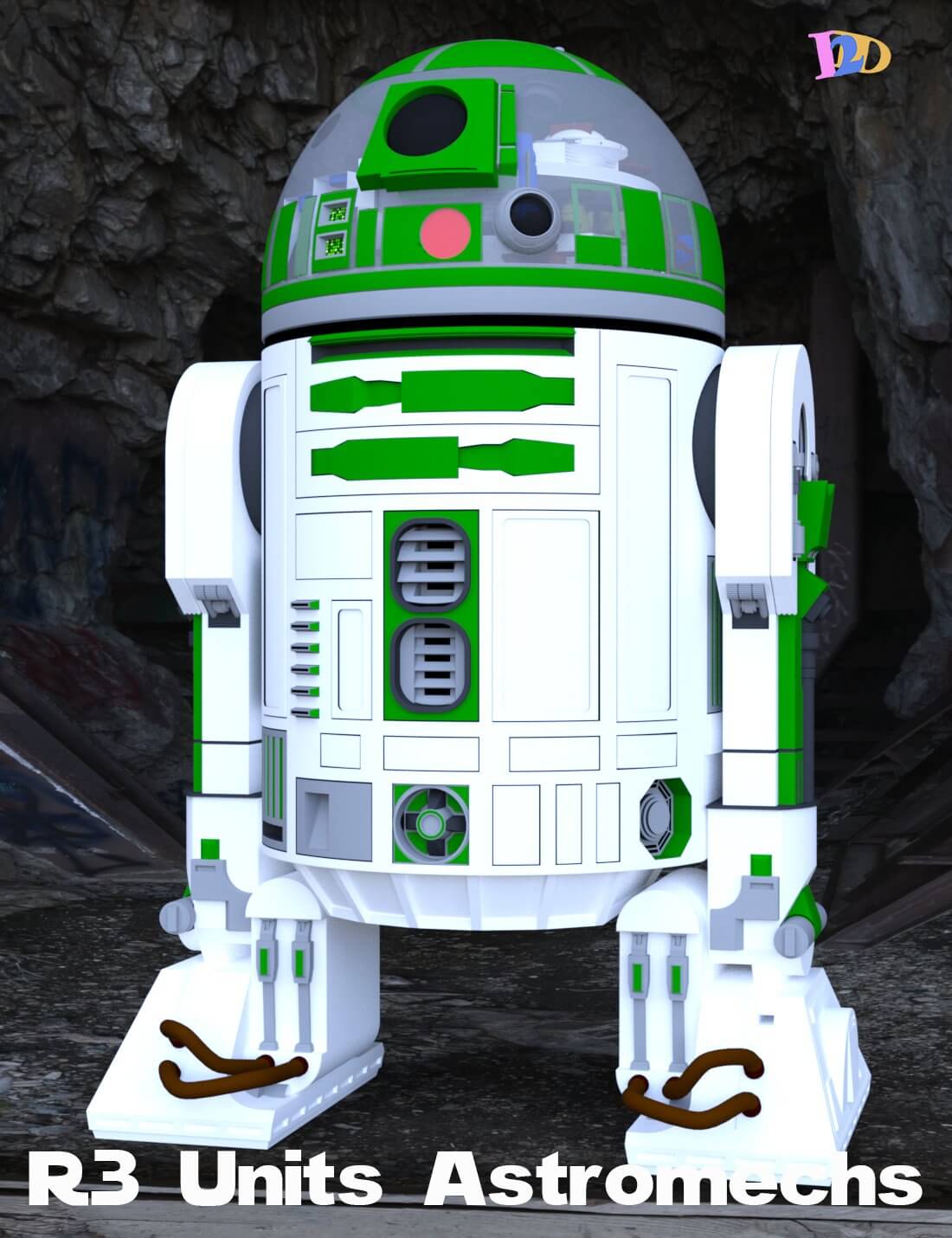 Star Wars Series: R3 Astromechs Units - Daz Content by den