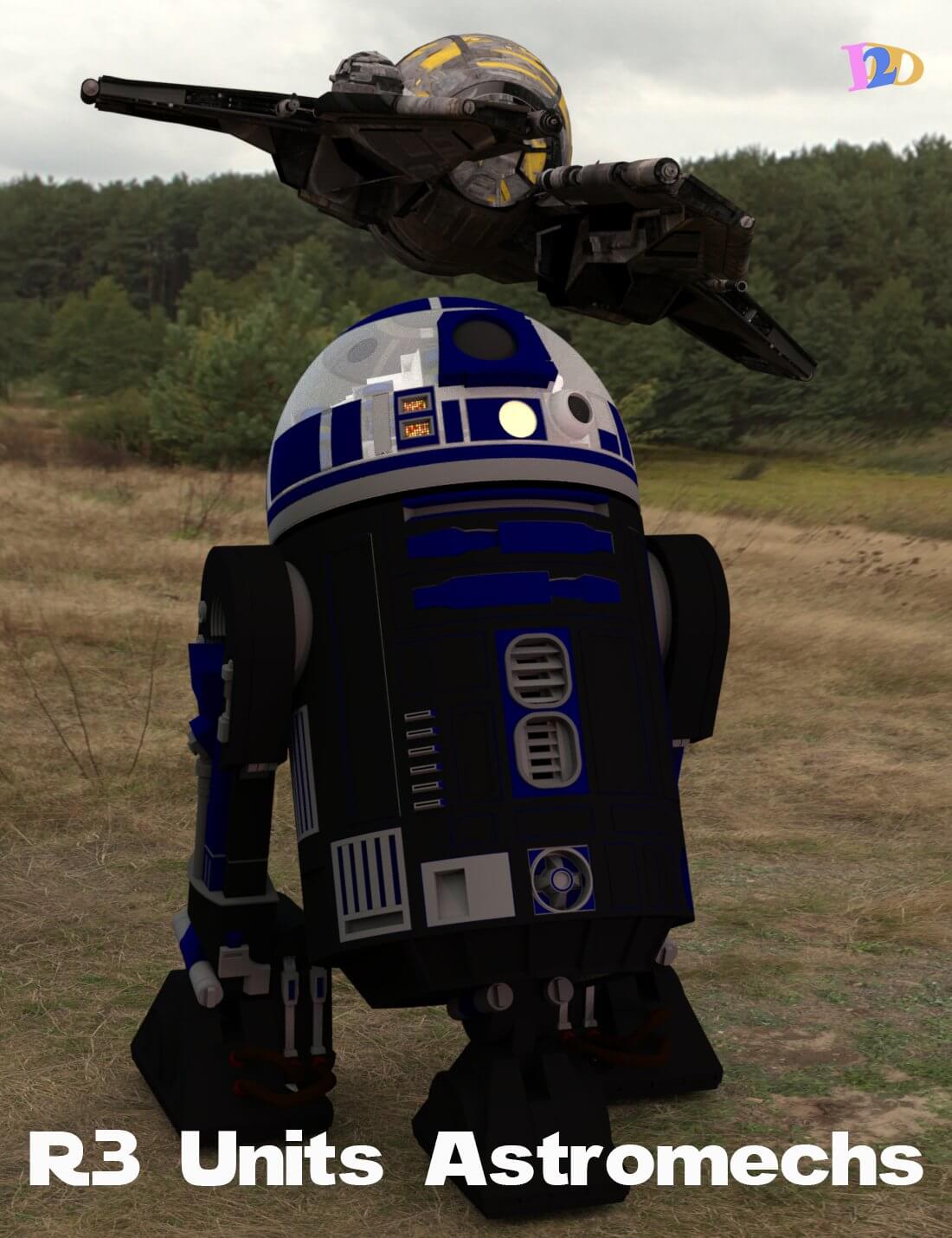 Star Wars Series: R3 Astromechs Units - Daz Content by den