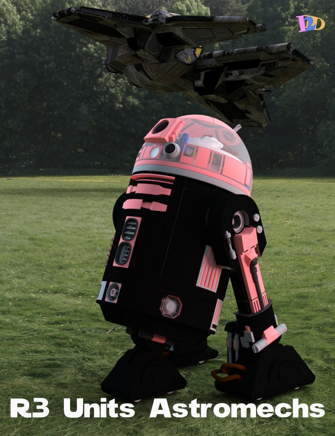 Star Wars Series: R3 Astromechs Units - Daz Content by den