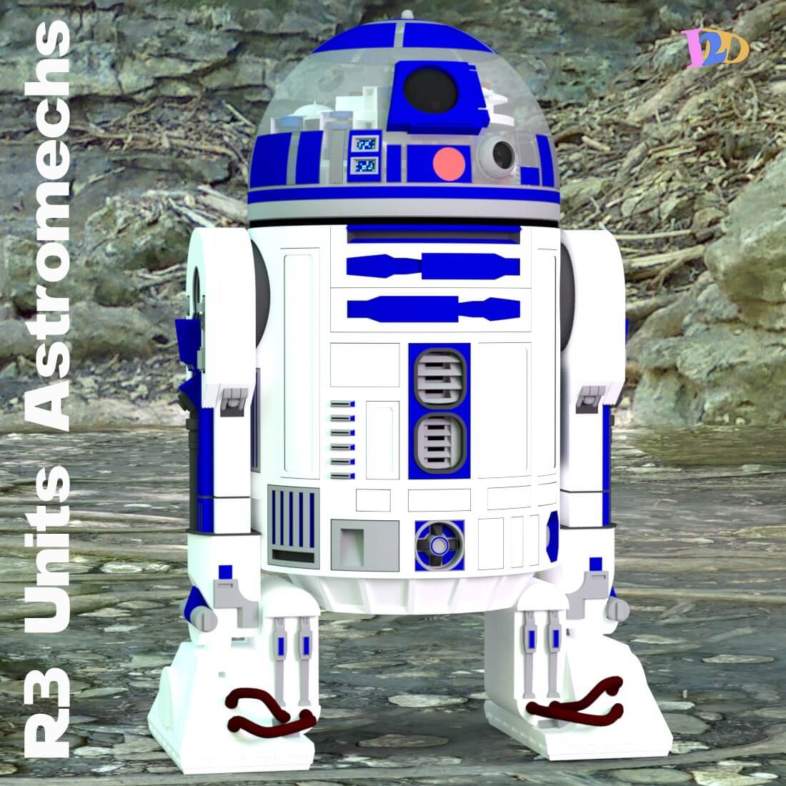 Star Wars Series: R3 Astromechs Units - Daz Content by den