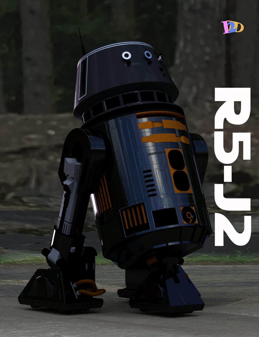 Star Wars Series: R5J2 Unit Imperial Astromech - Daz Content by den