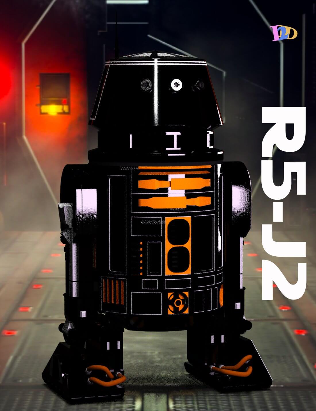 Star Wars Series: R5J2 Unit Imperial Astromech - Daz Content by den