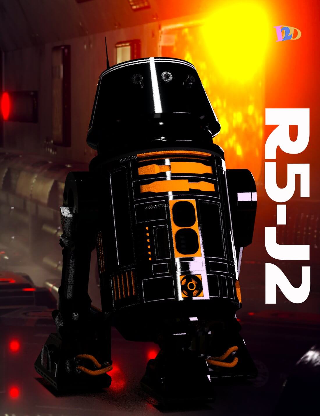 Star Wars Series: R5J2 Unit Imperial Astromech - Daz Content by den
