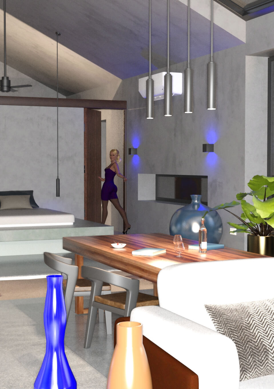 Cameron Photoshoot 3D Render, Digital Art by denien