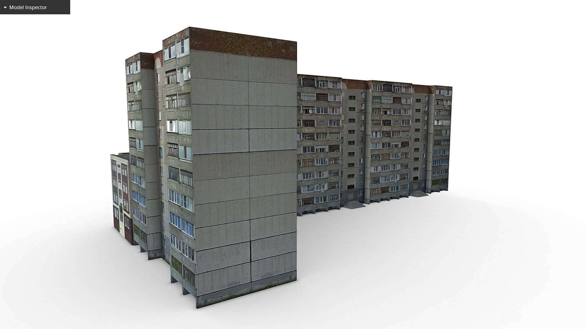 10 Story Residential Building - 3D Model by denlog