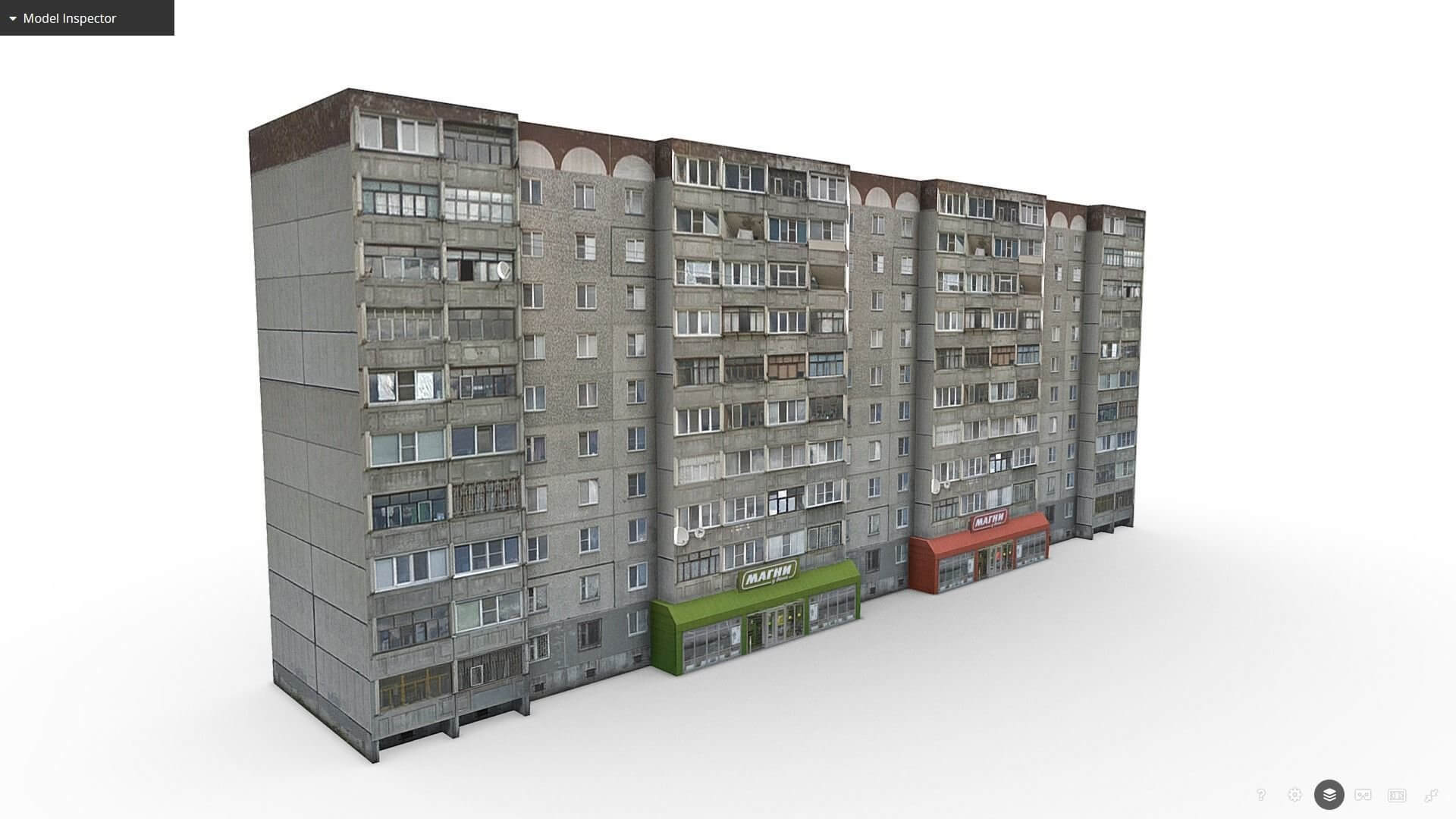 10 Story Residential Building - 3D Model by denlog