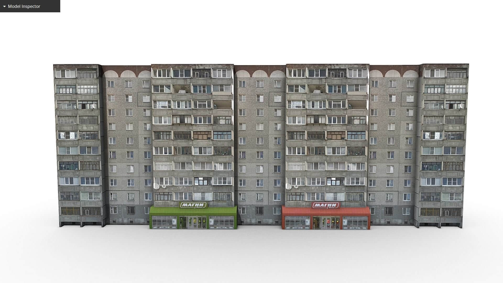 10 Story Residential Building - 3D Model by denlog
