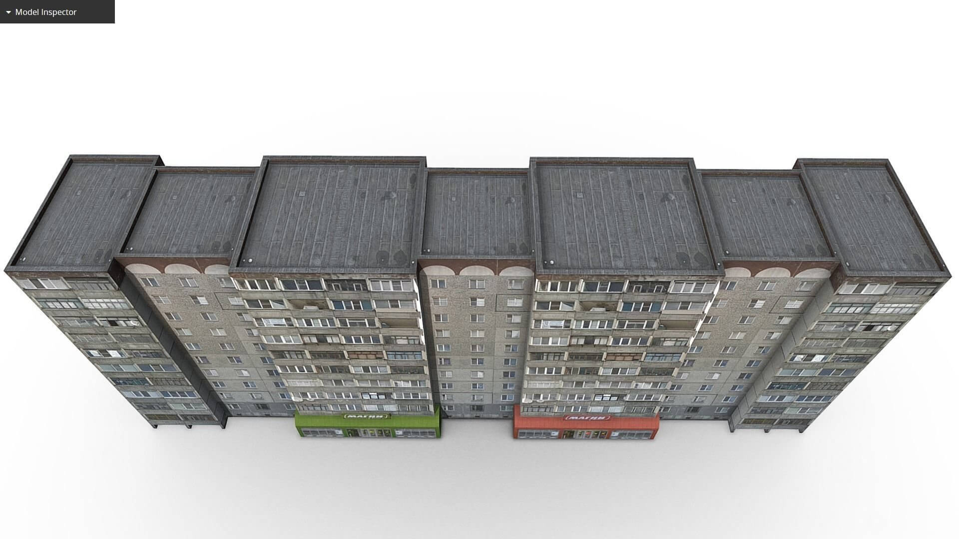 10 Story Residential Building - 3D Model by denlog