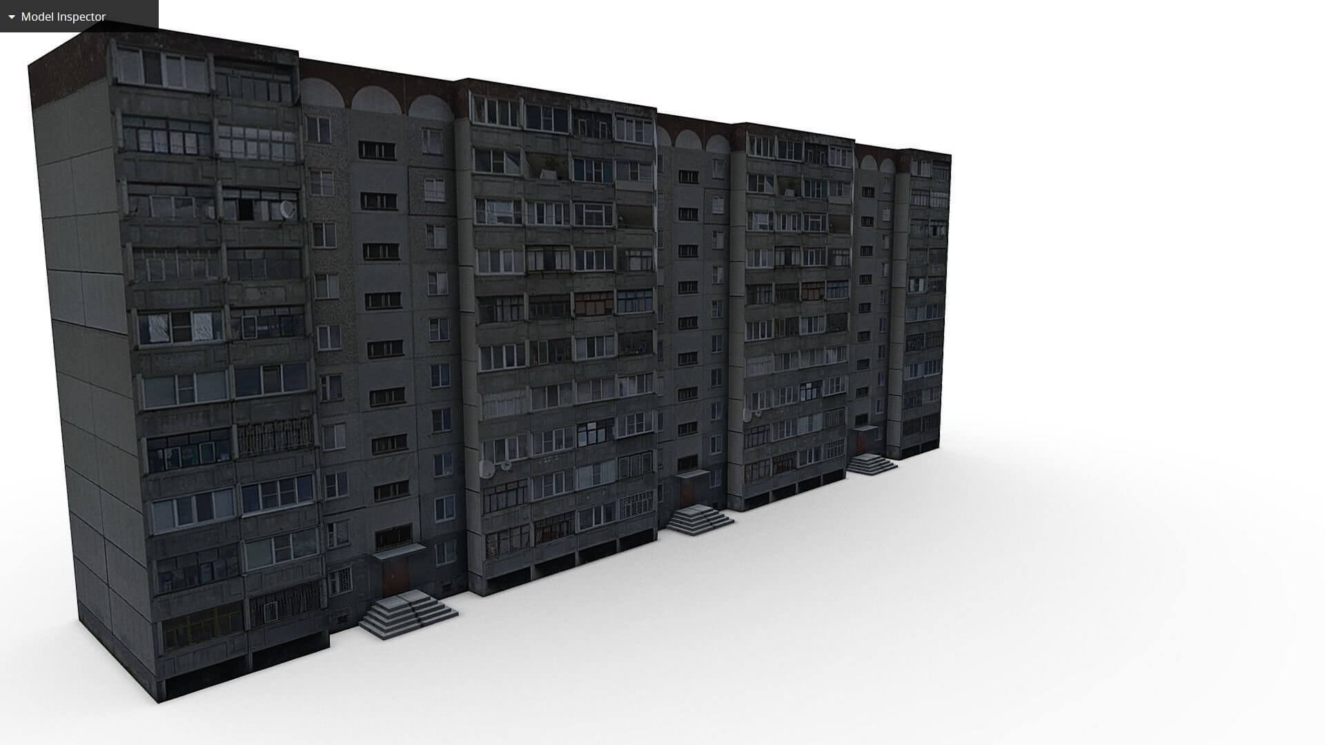 10 Story Residential Building - 3D Model by denlog