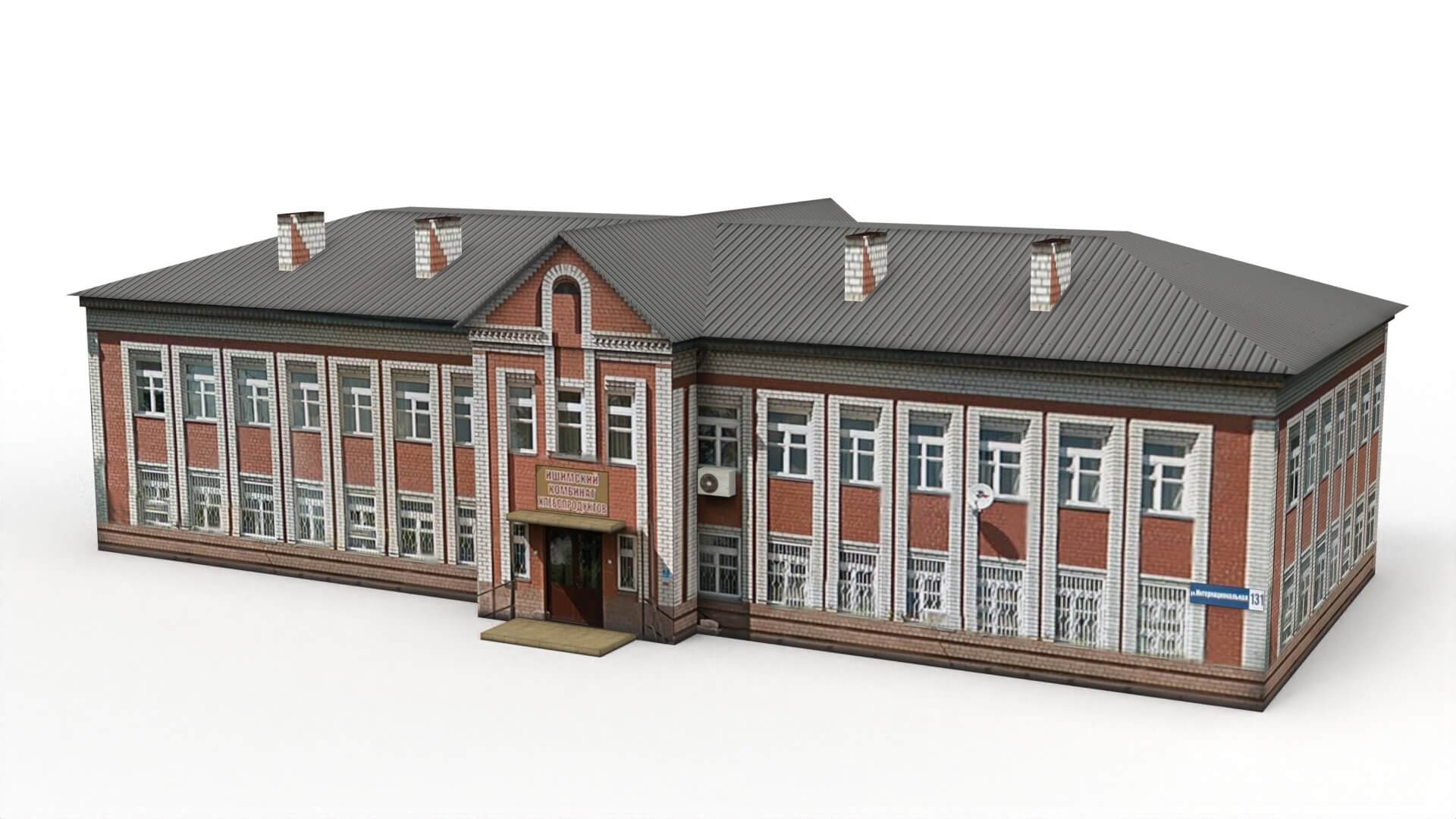 2 Story Building - Free 3D Model by denlog