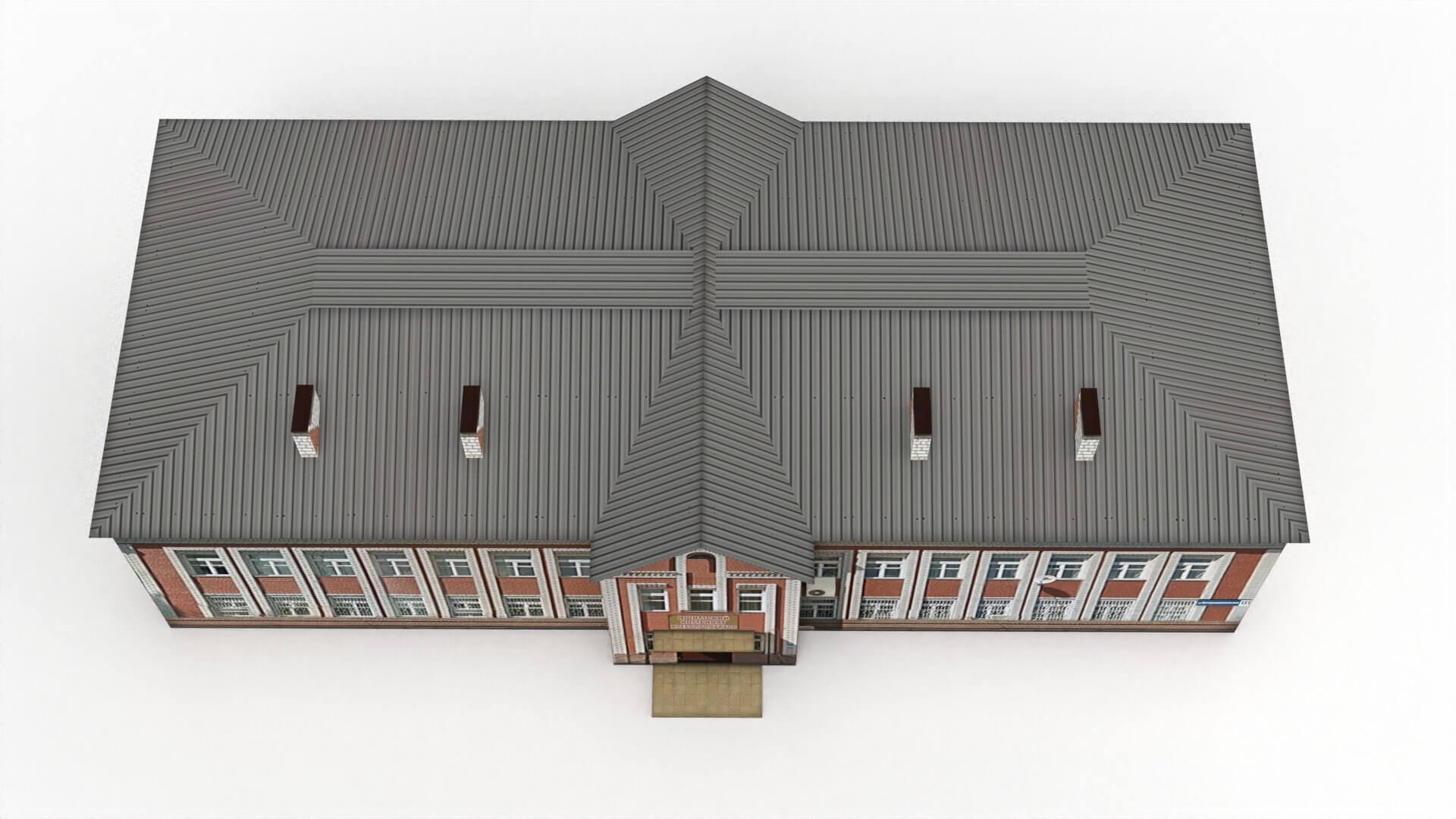 2 Story Building - Free 3D Model by denlog