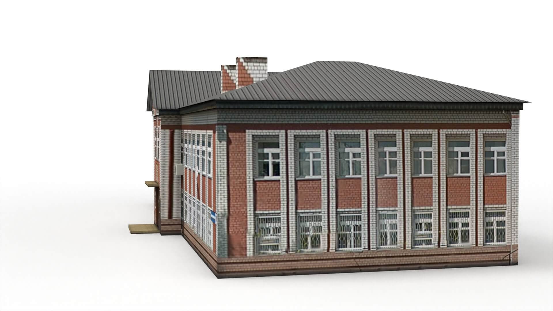 2 Story Building - Free 3D Model by denlog