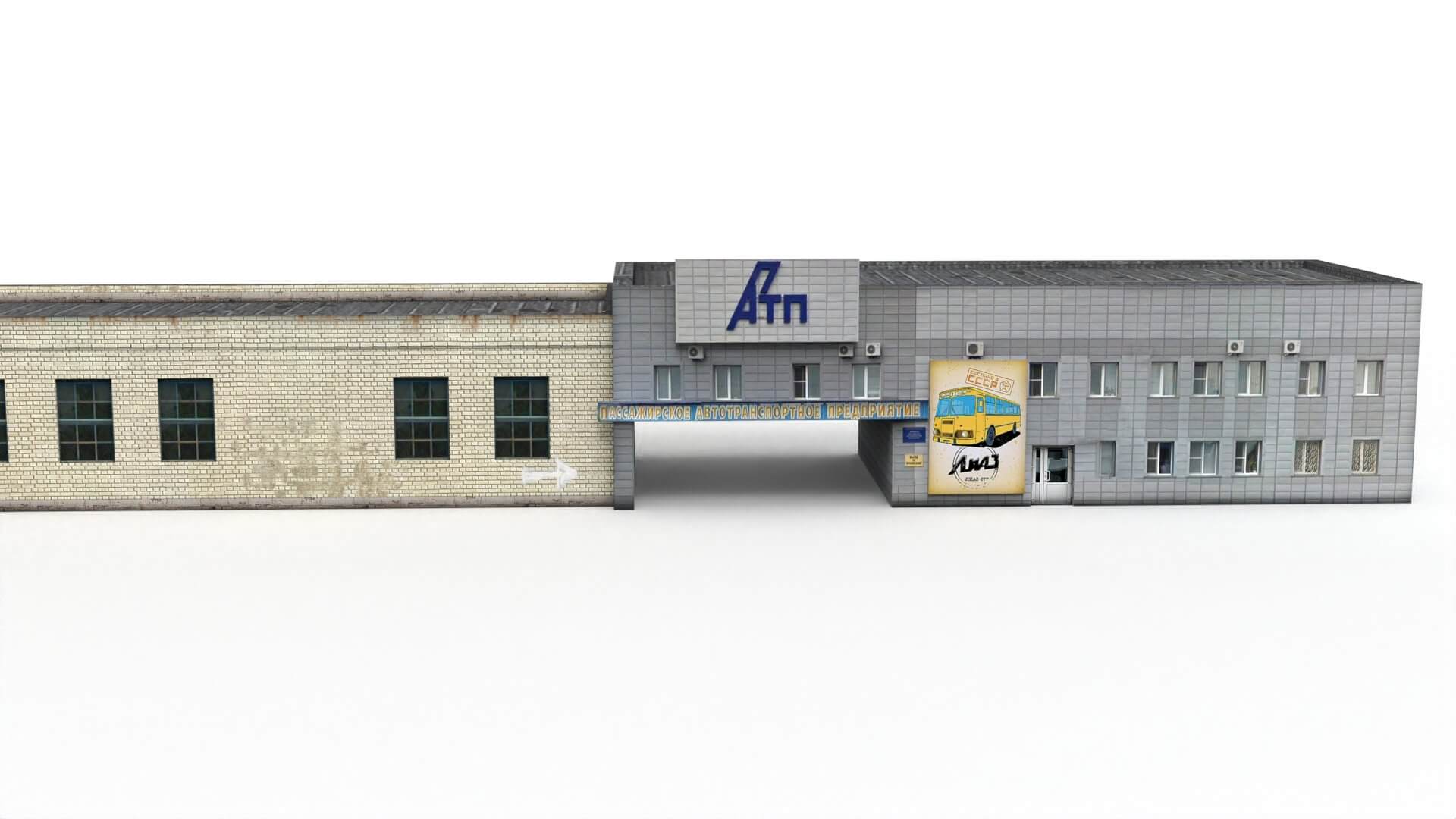 Bus Depot - 3D Model by denlog
