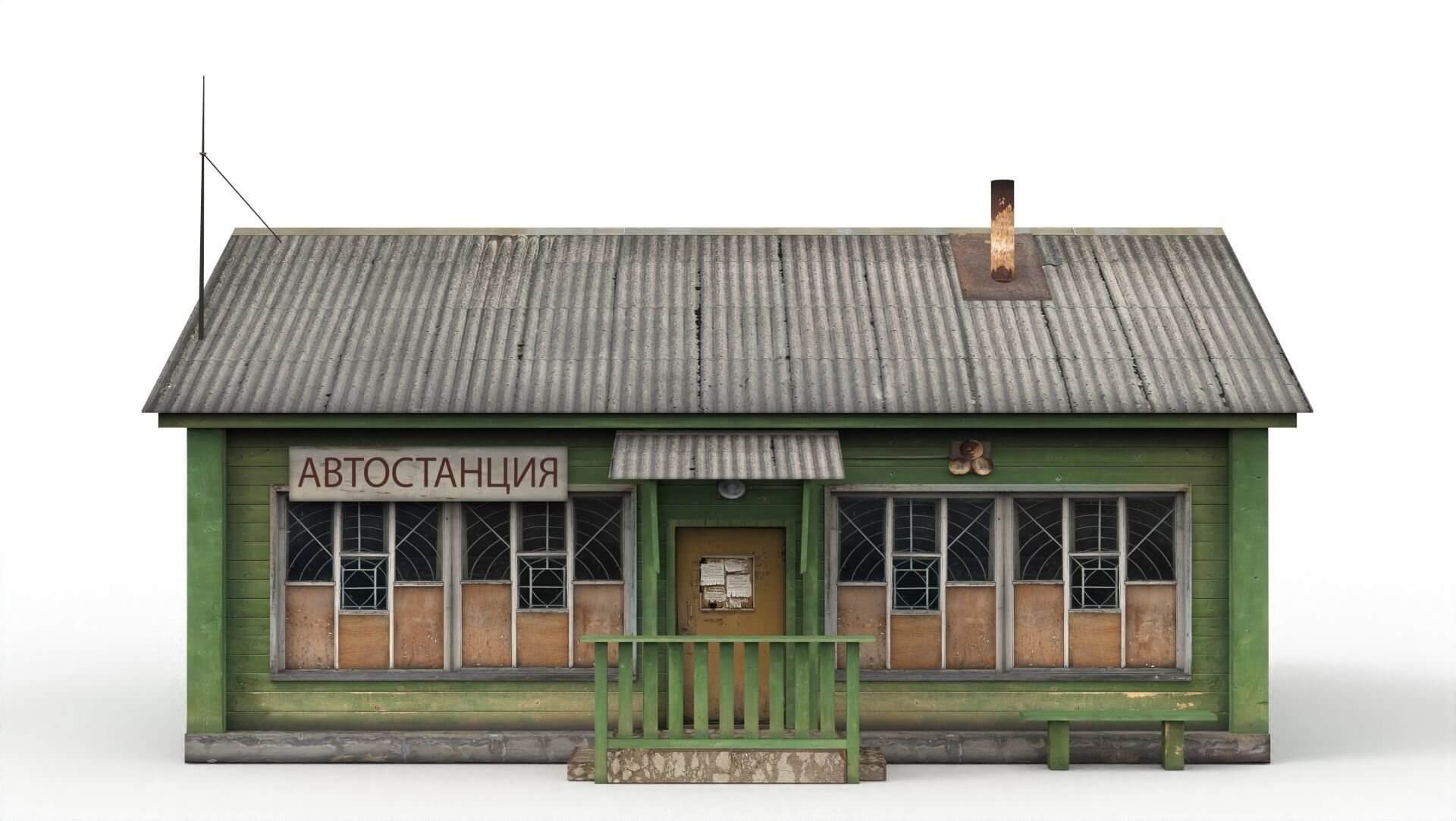 Bus Station - 3D Model by denlog