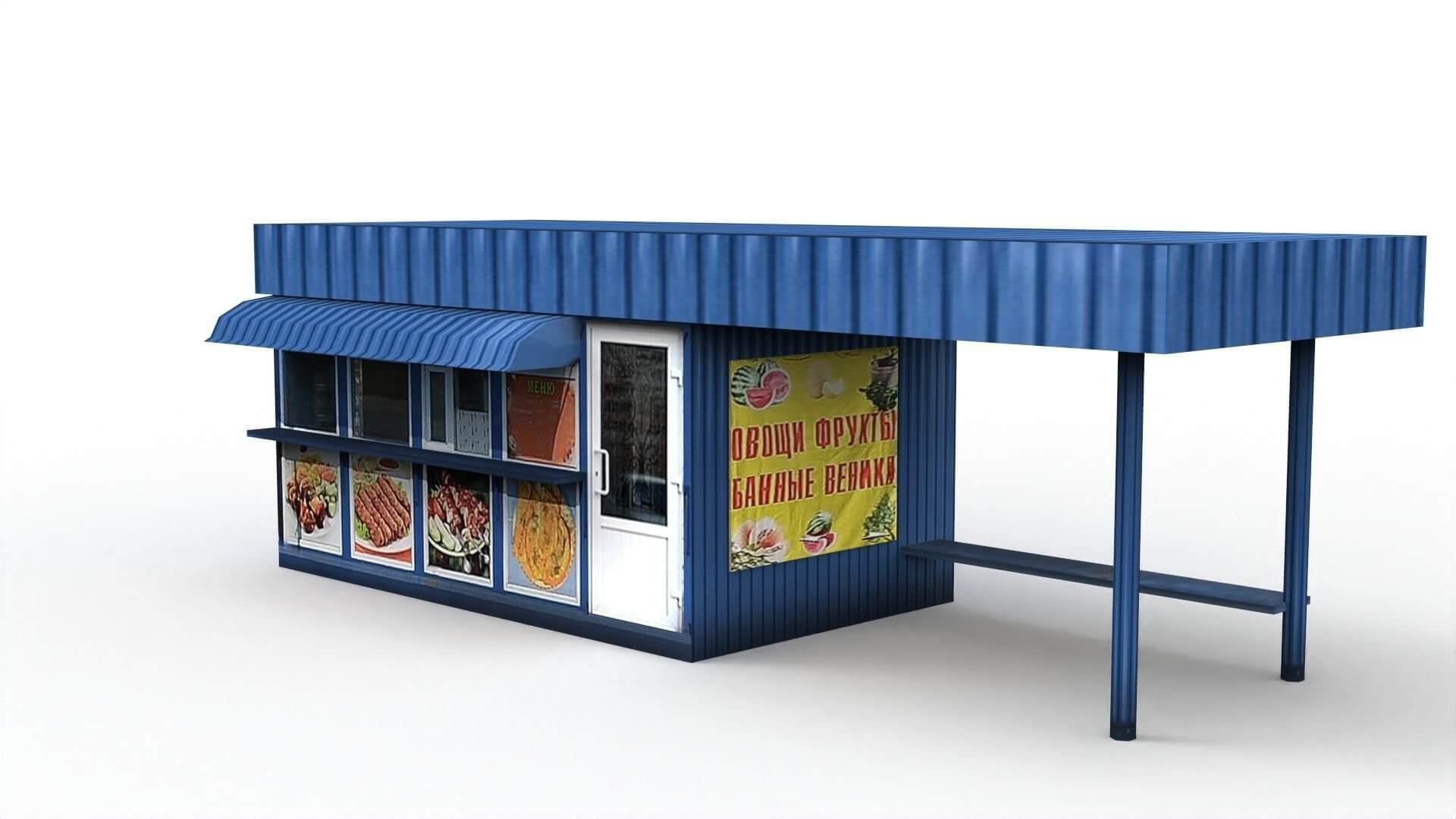 Bus Stop Shop - 3D Model by denlog