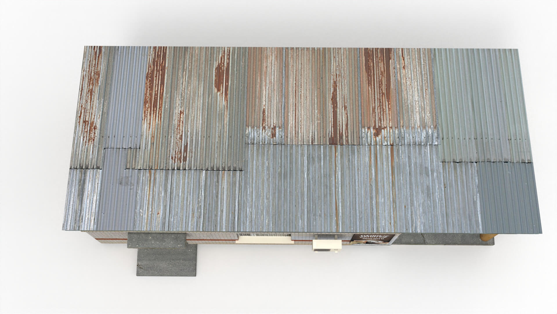 Bus Stop With Shop - 3D Model by denlog