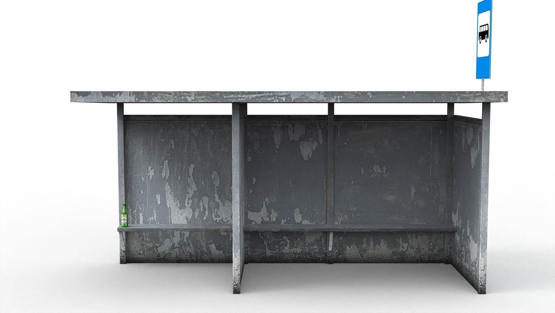 Bus Stop - 3D Model by denlog