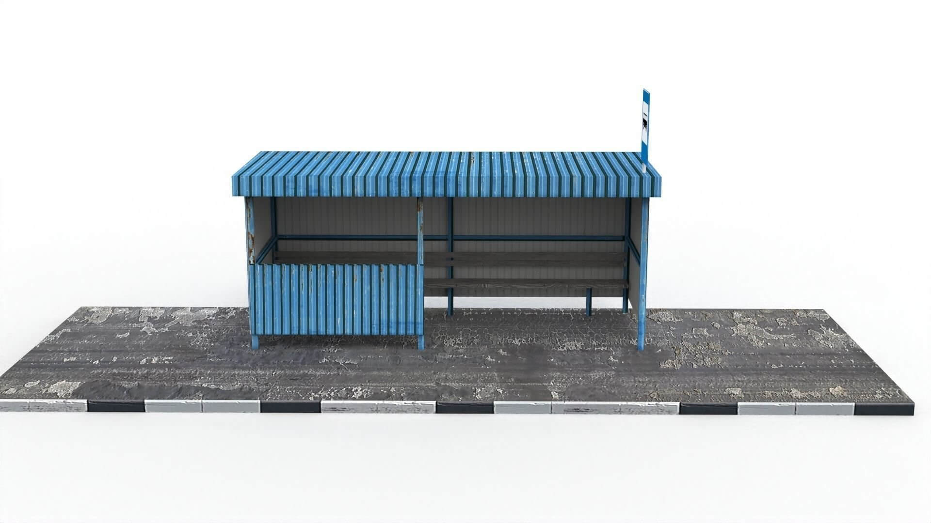 Bus Stop - 3D Model by denlog
