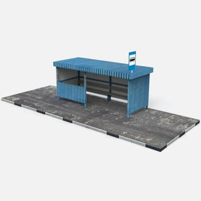 Bus Stop - 3D Model by denlog