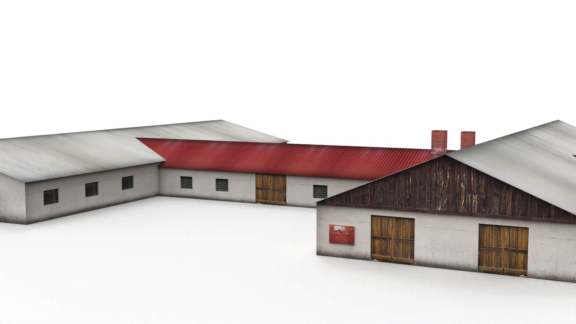 Cowshed - 3D Model by denlog