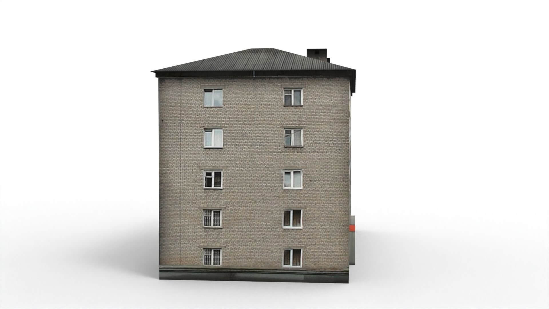 Five-Floor Residential House 3D Model by denlog