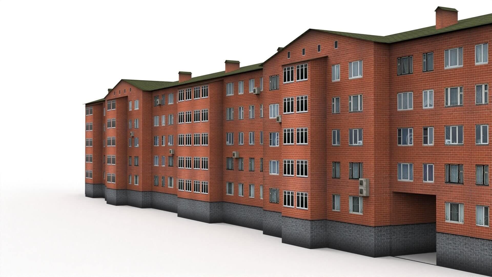 Five Story House - 3D Model by denlog