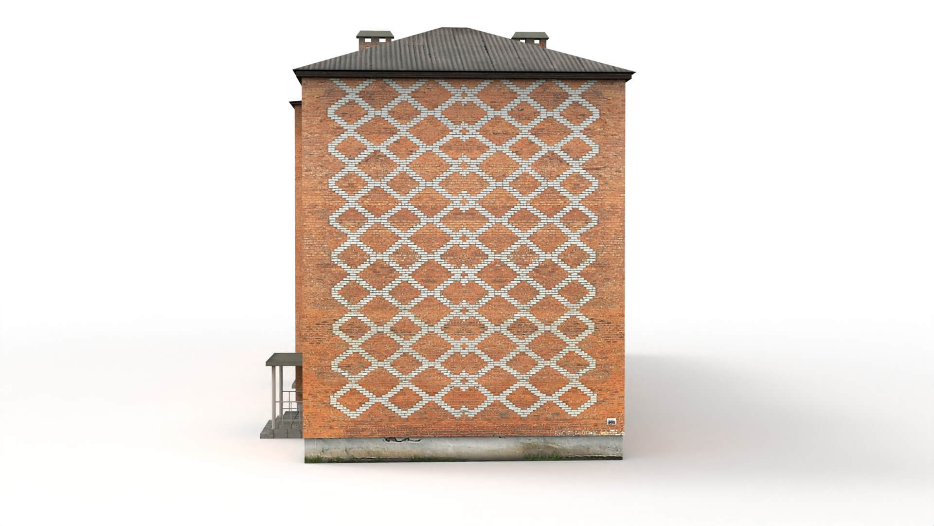 Five-storey Residential Building 3D Model by denlog