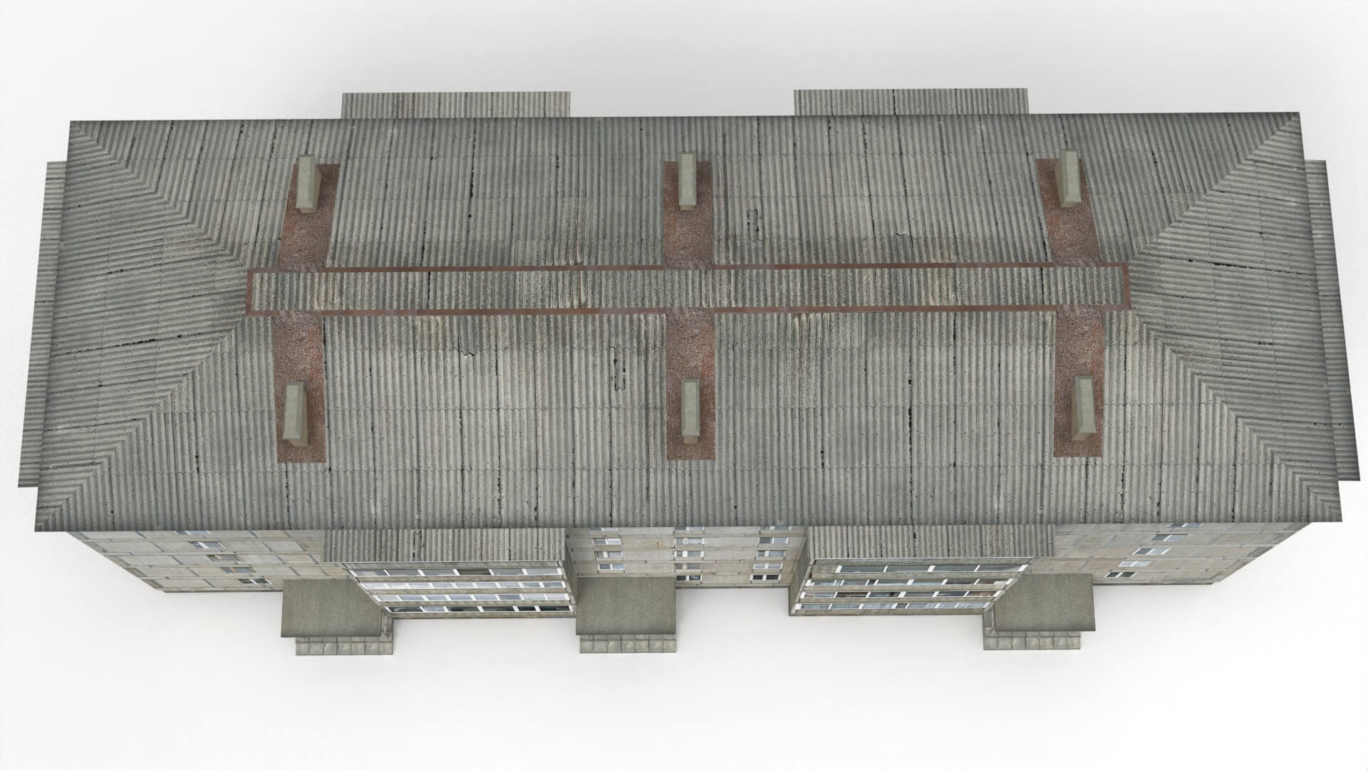 Five-story Residential Building 3D Model by denlog