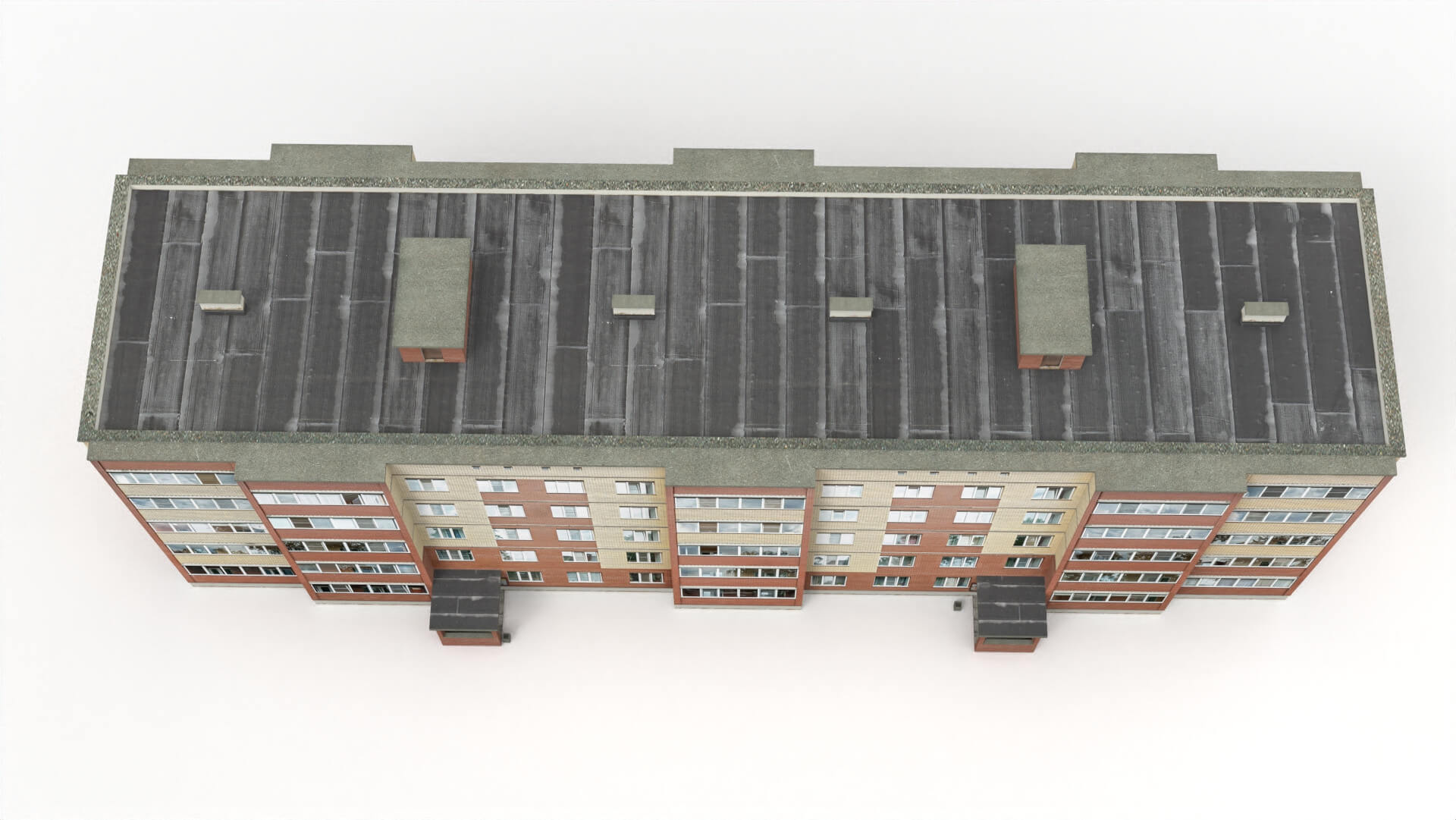 Five Story Residential Building - 3D Model by denlog