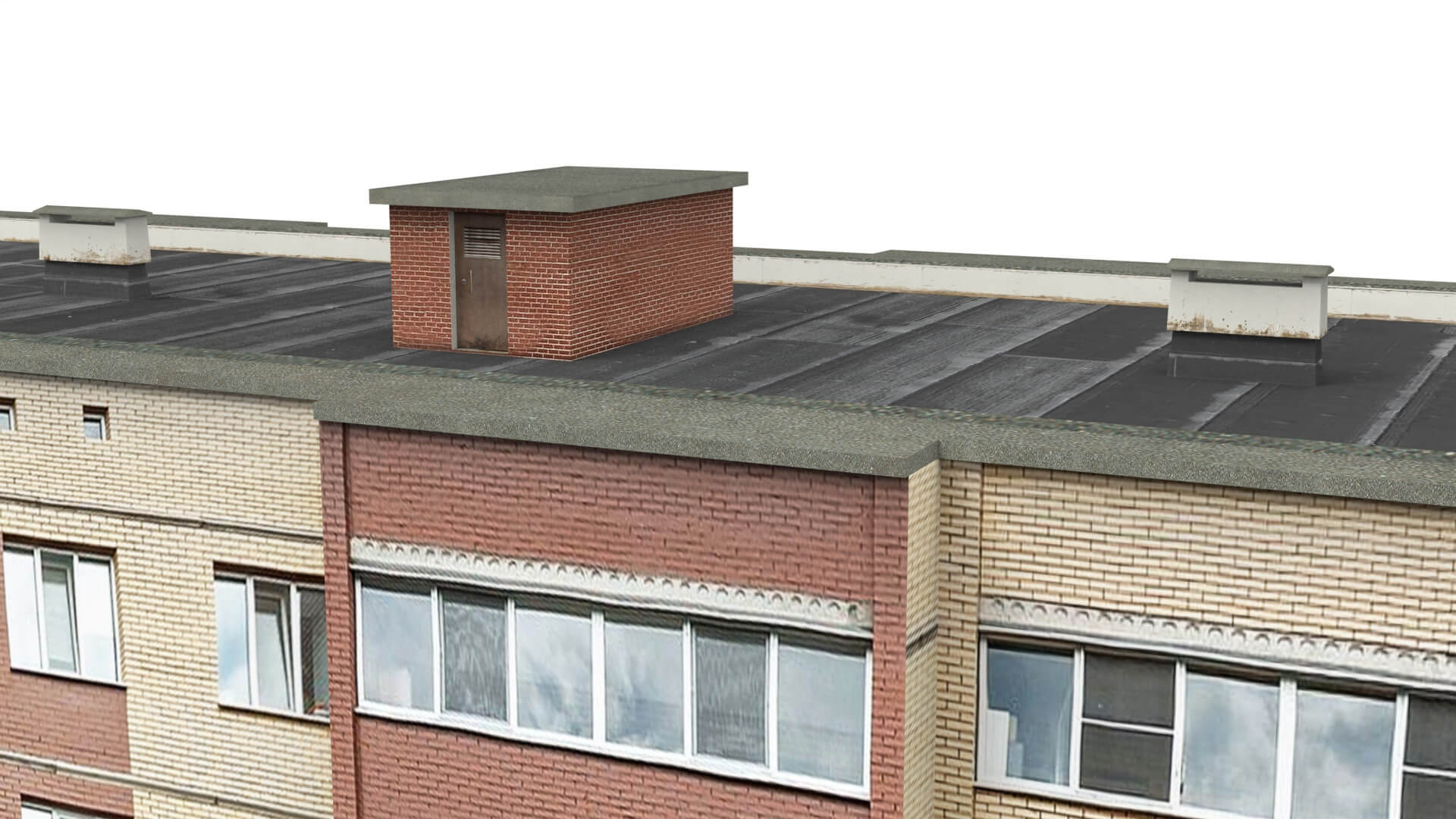 Five Story Residential Building - 3D Model by denlog