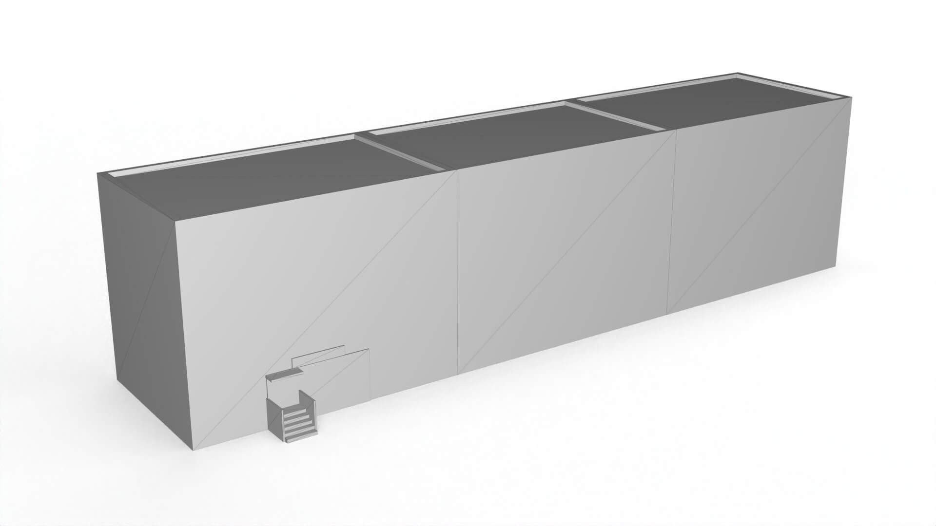 Five-storey Residential Building 3D Model by denlog