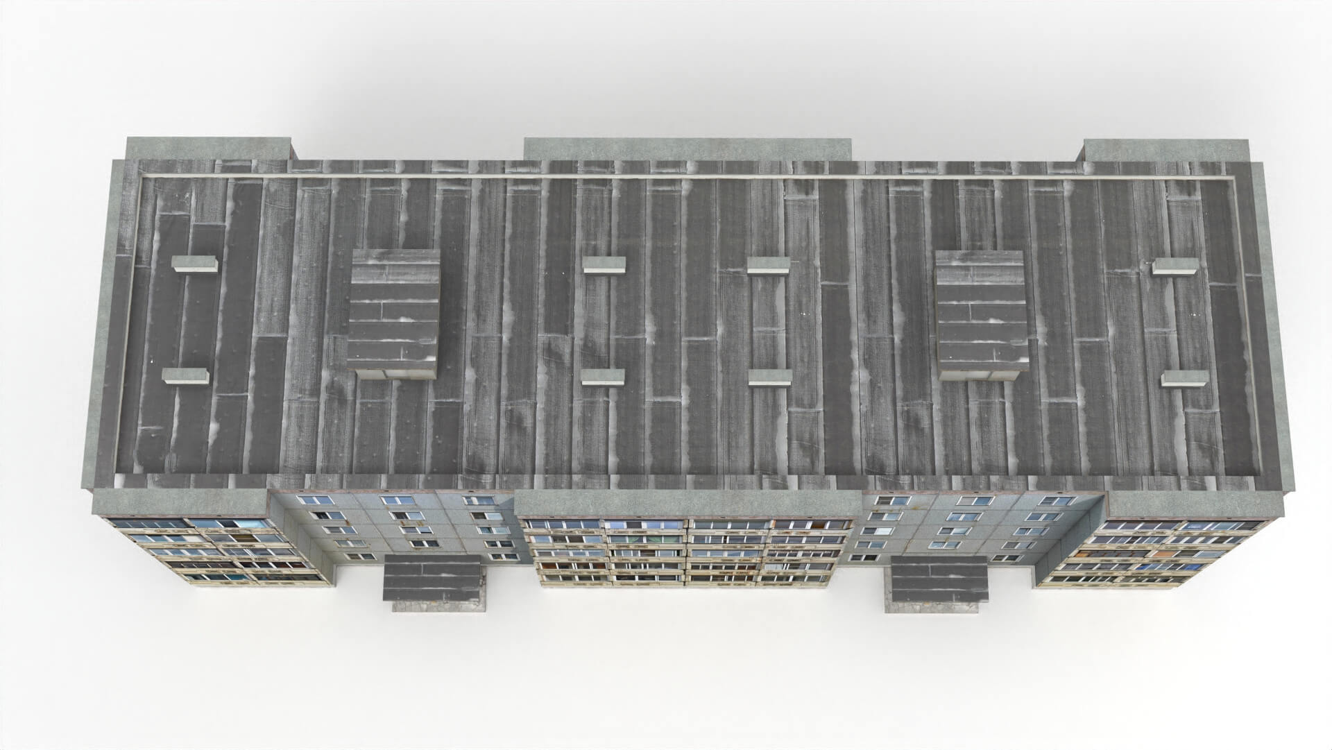 Five-Story Residential Building 3D Model by denlog