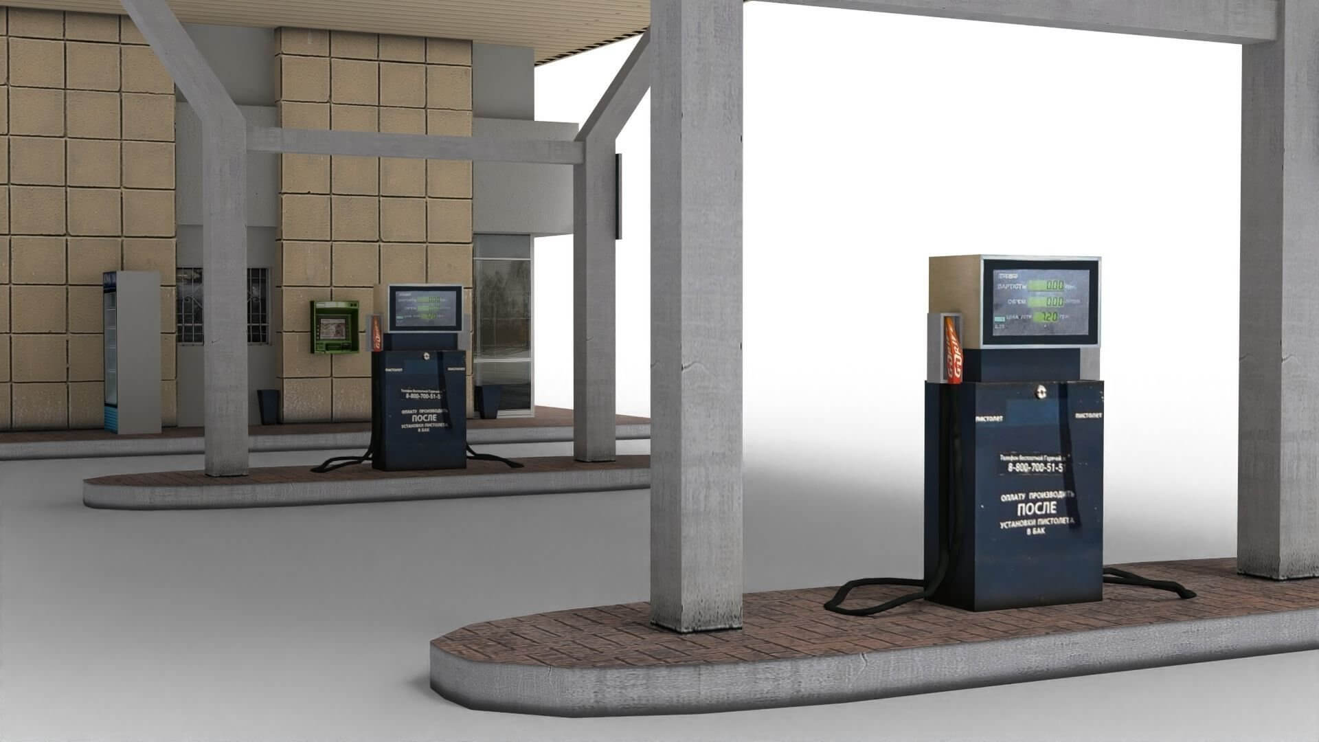 Gas Station - 3D Model by denlog