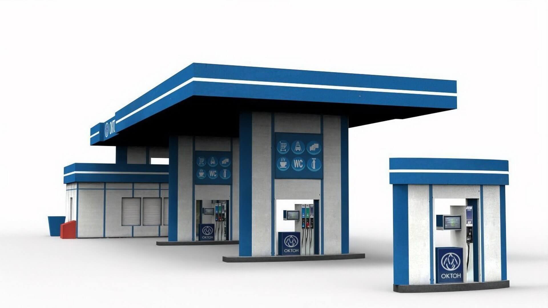 Gas Station - 3D Model by denlog