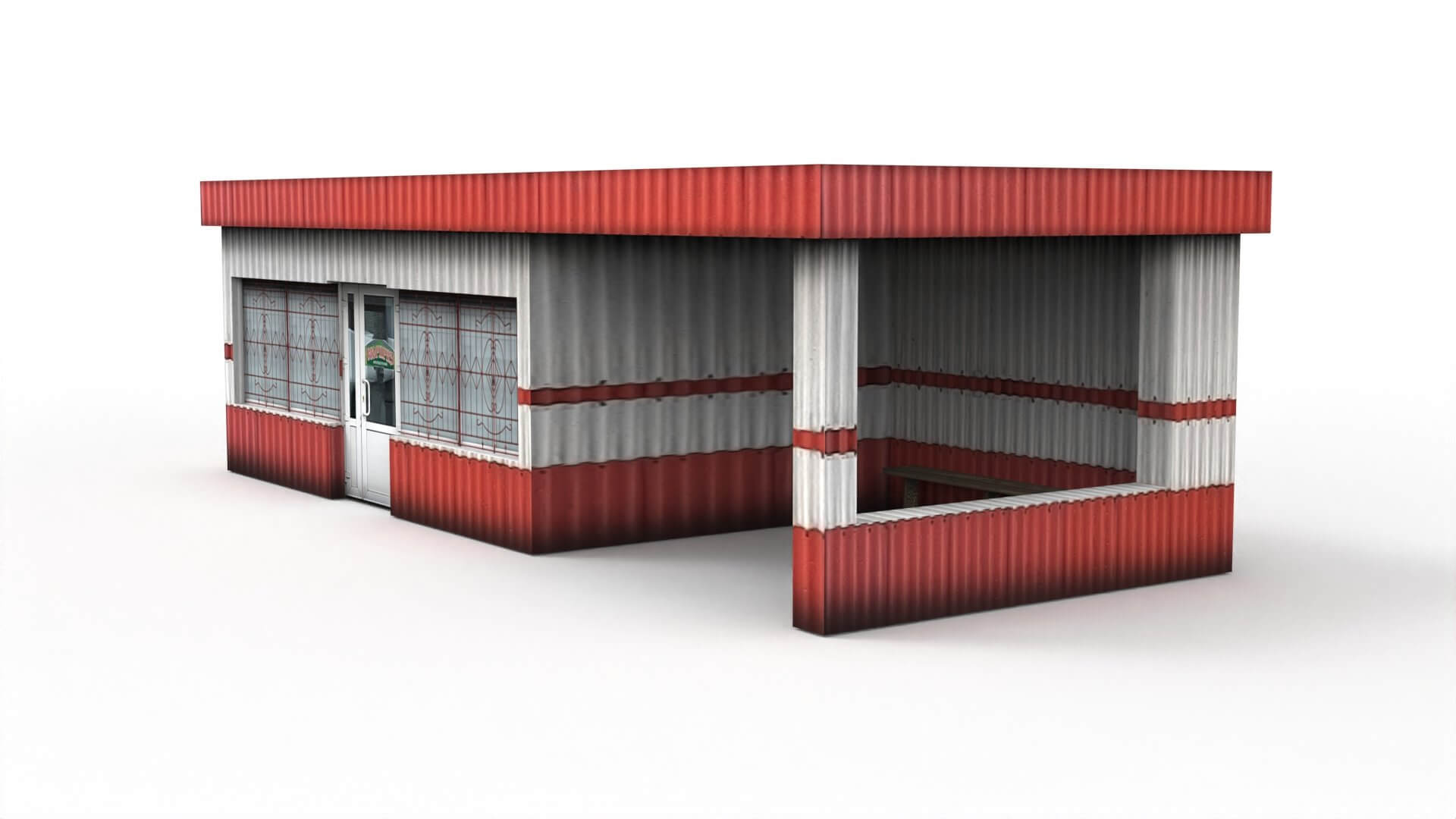 Little Shop At The Bus Stop - 3D Model by denlog