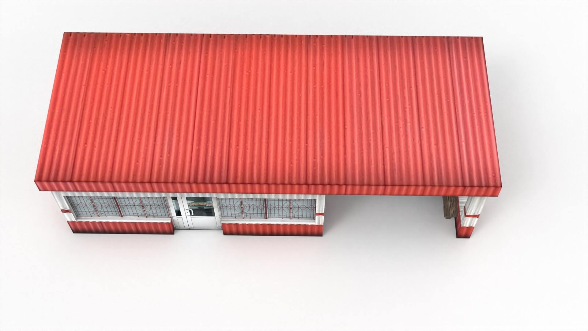 Little Shop At The Bus Stop - 3D Model by denlog