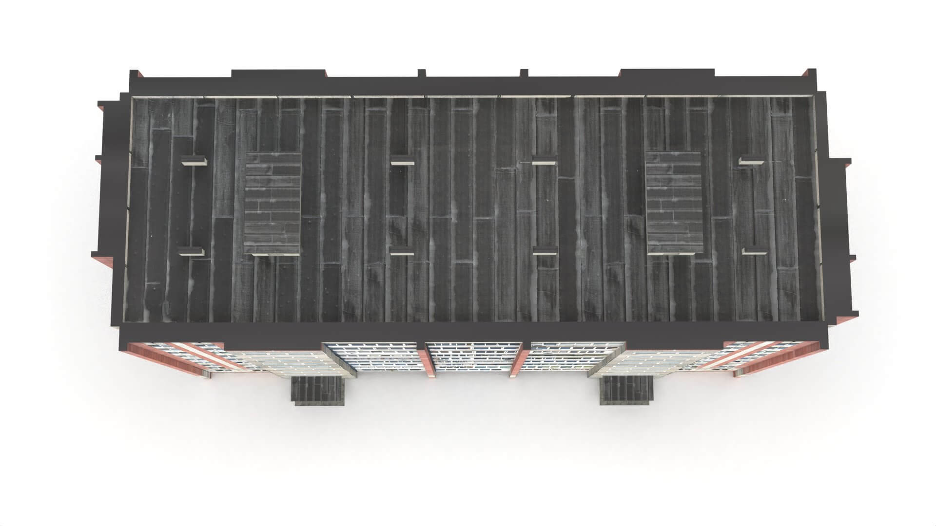 Nine-storey Residential Building 3D Model by denlog