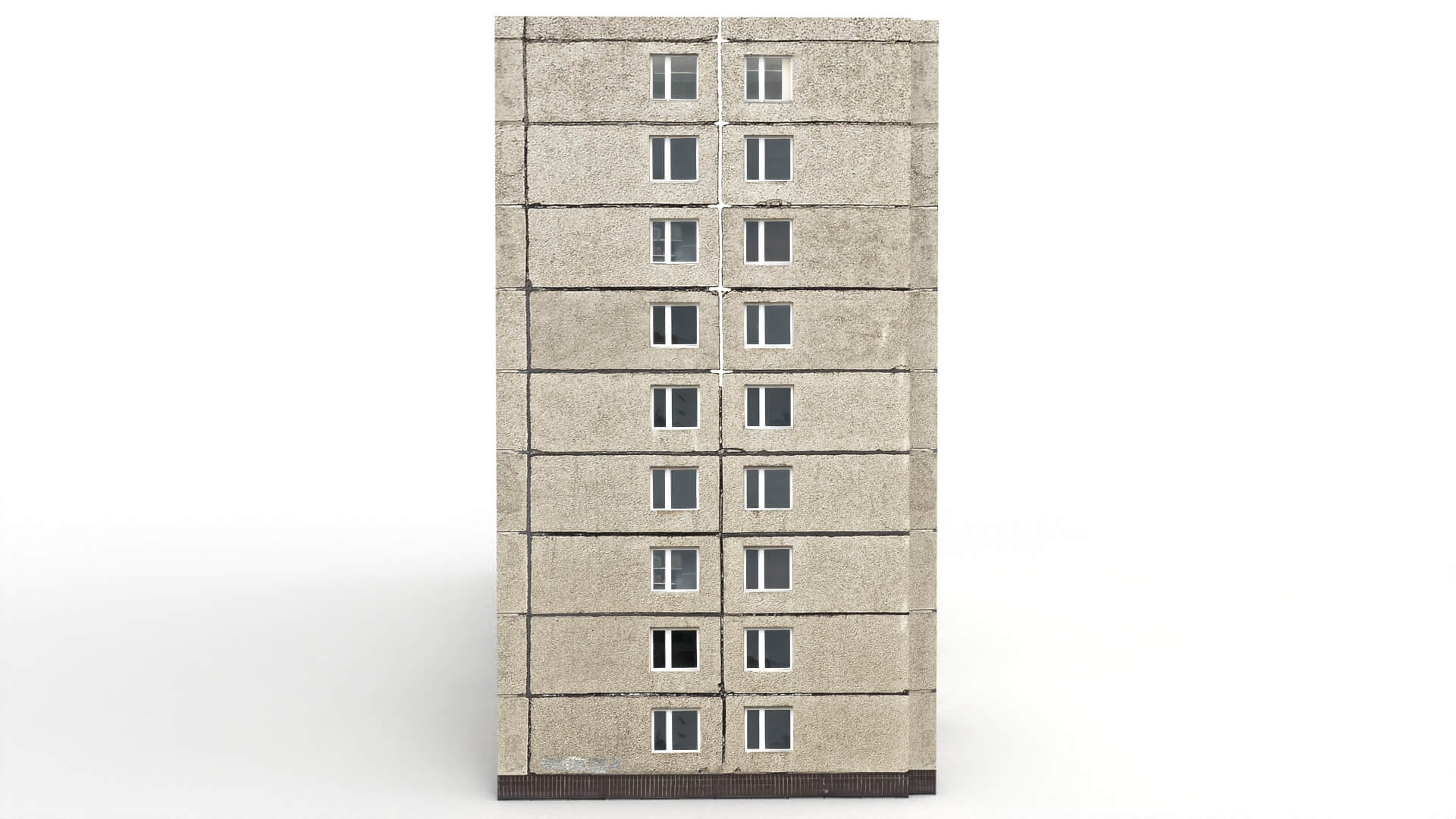 Nine-Story Residential Building 3D Model by denlog