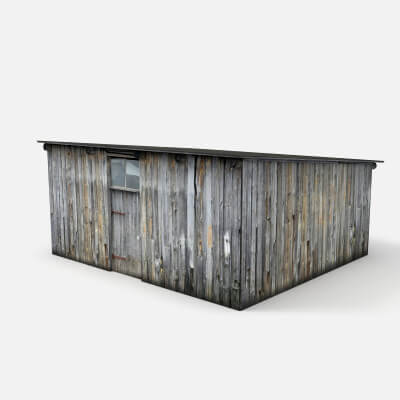 Old Wooden Shed - 3D Model by denlog