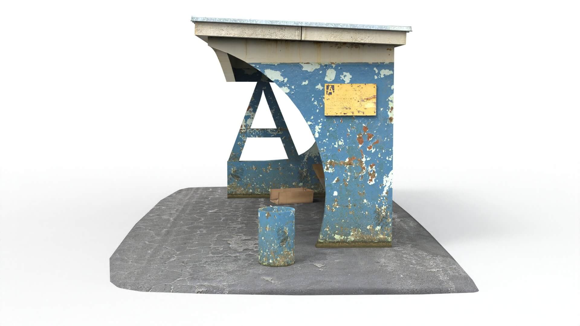 Old Soviet Bus Stop - 3D Model by denlog