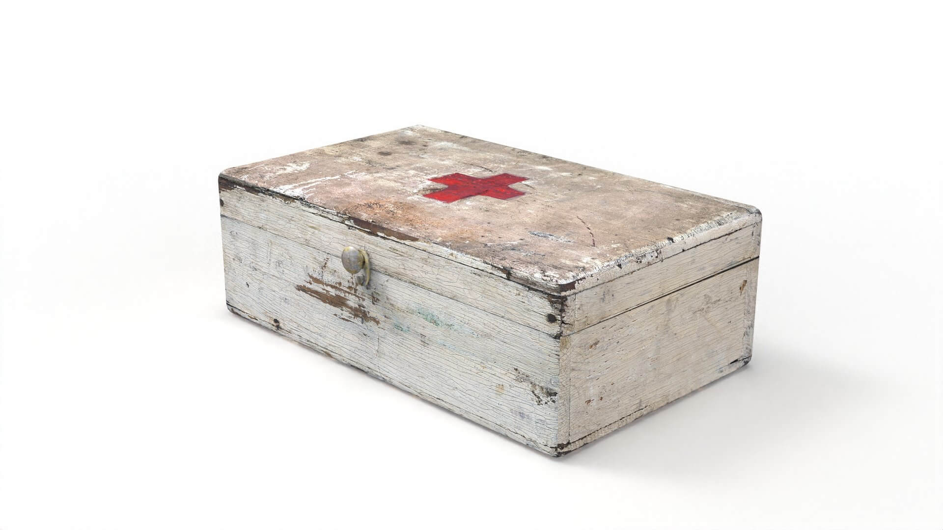 Old Wooden Medical Box - 3D Model by denlog