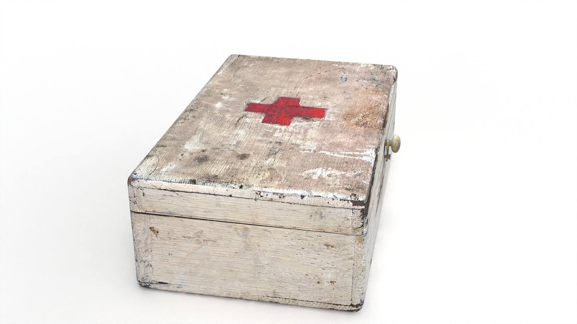 Old Wooden Medical Box - 3D Model by denlog