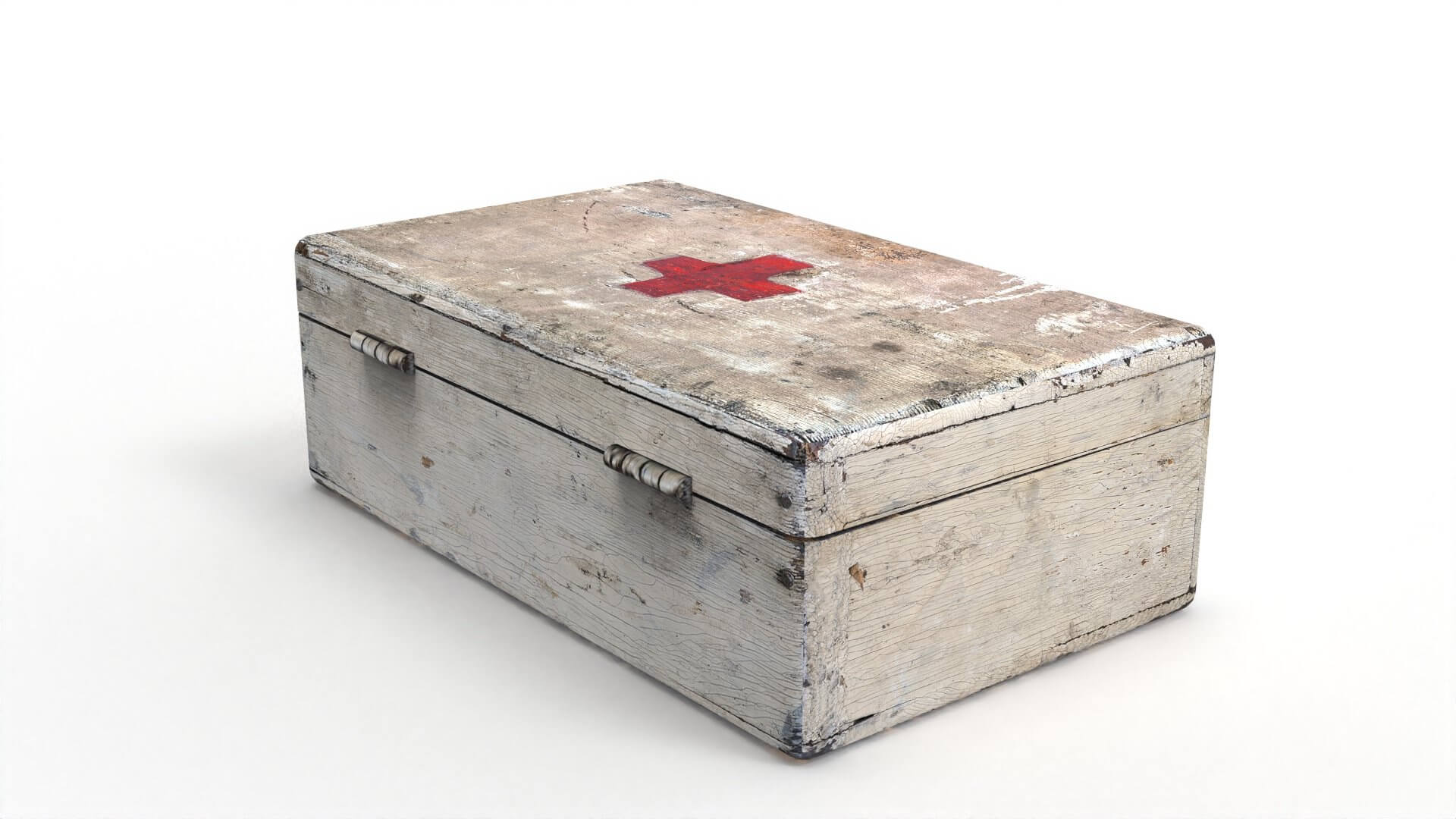 Old Wooden Medical Box - 3D Model by denlog