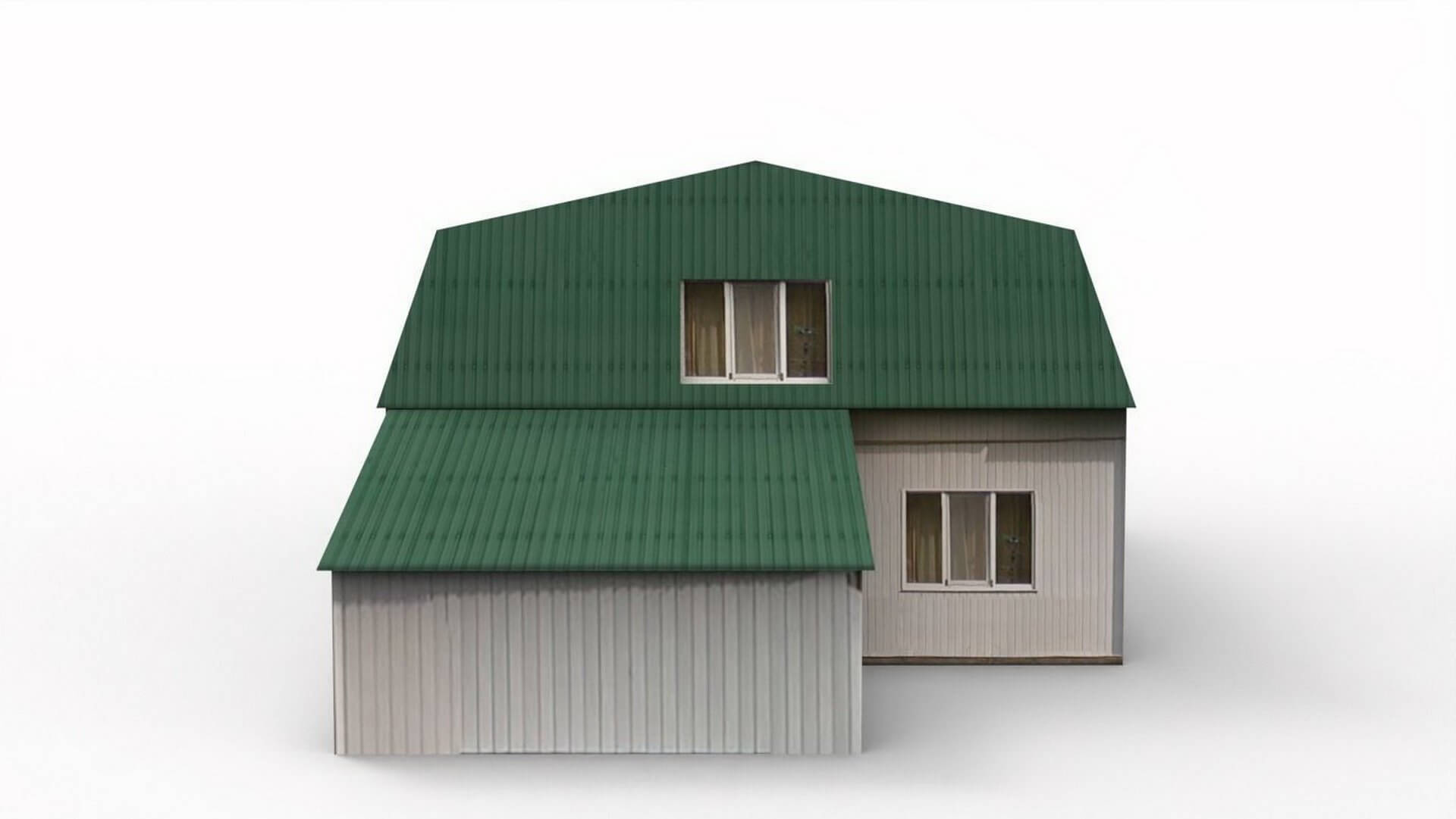 One Story House - 3D Model by denlog