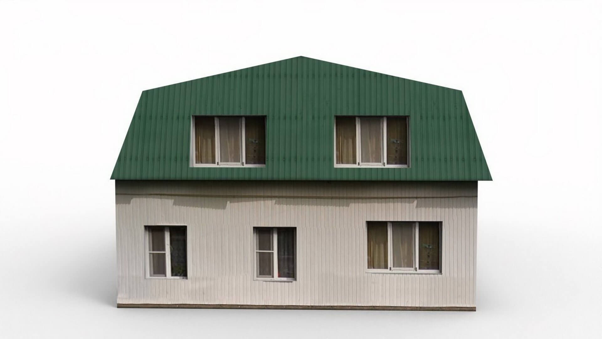 One Story House - 3D Model by denlog