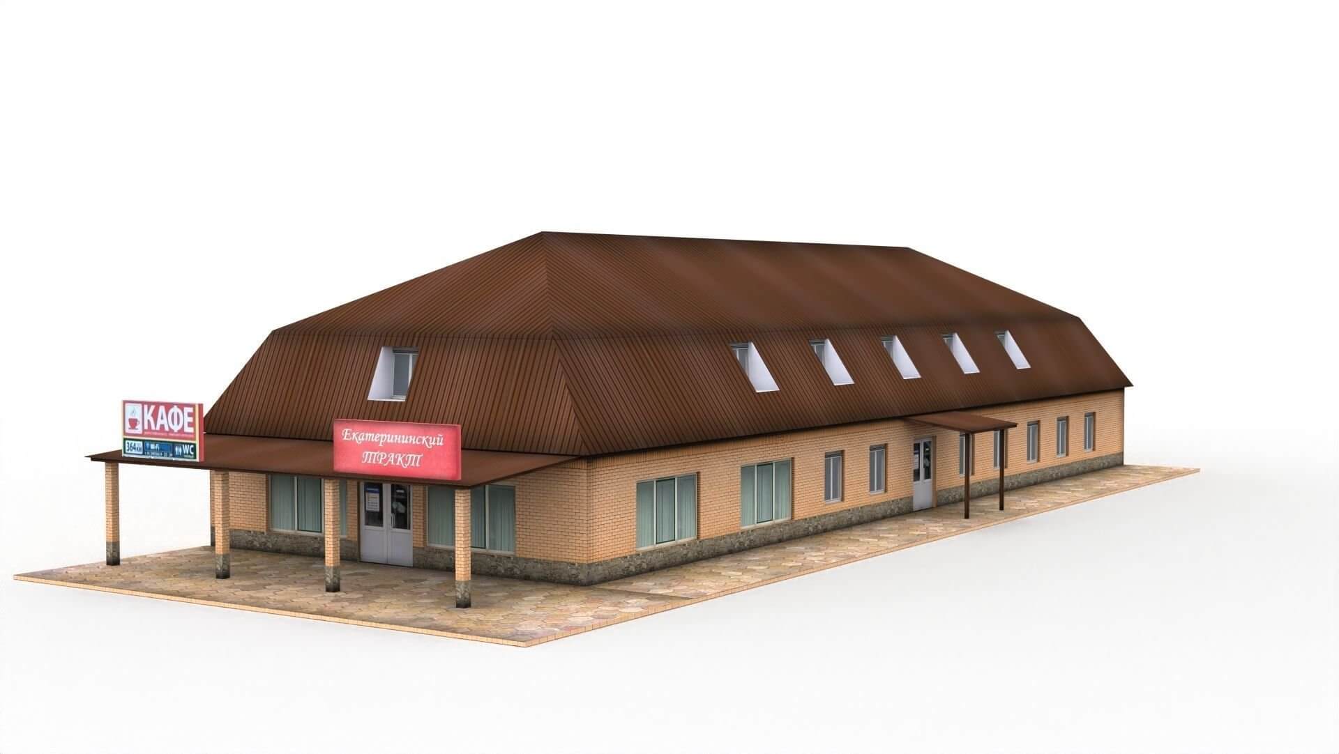 Roadside Motel - Free 3D Model by denlog